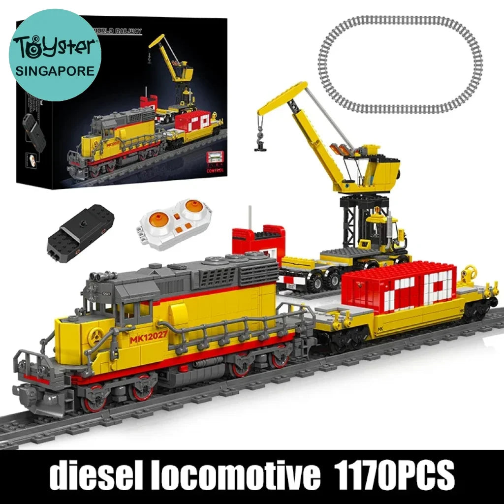 Mould King 12027 Remote Control EMD SD40-2 Diesel Locomotive Model RC ...